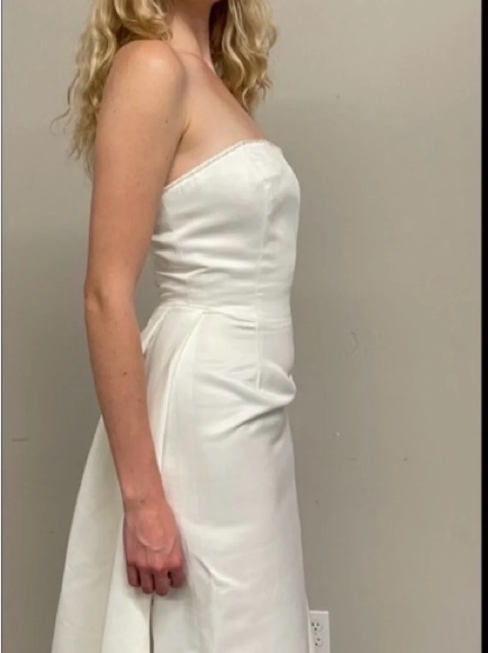 anika montana | Dresses | Strapless White Satin Evening Gown | Poshmark